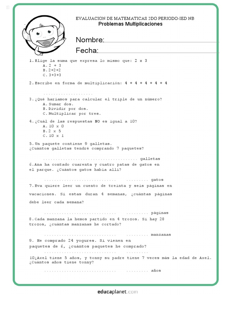 Problemas - Multiplicar - Dividir2 en Word | PDF | Enseñanza de matemática