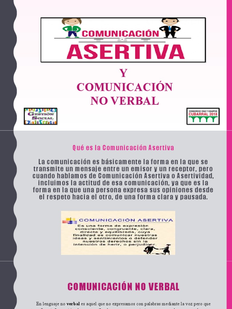 Presentación Comunicación Asertiva y Comuncación No Verbal | PDF | Comunicación no verbal ...