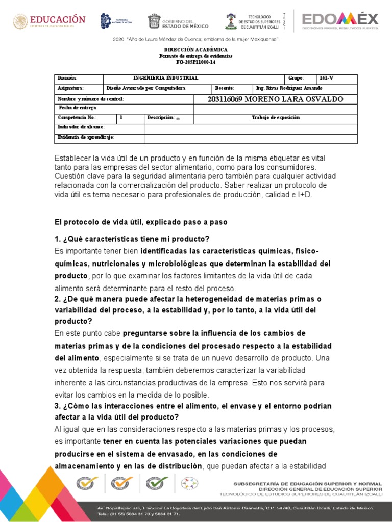 Vida Util de Un Producto | PDF | Vida | Seguridad alimenticia
