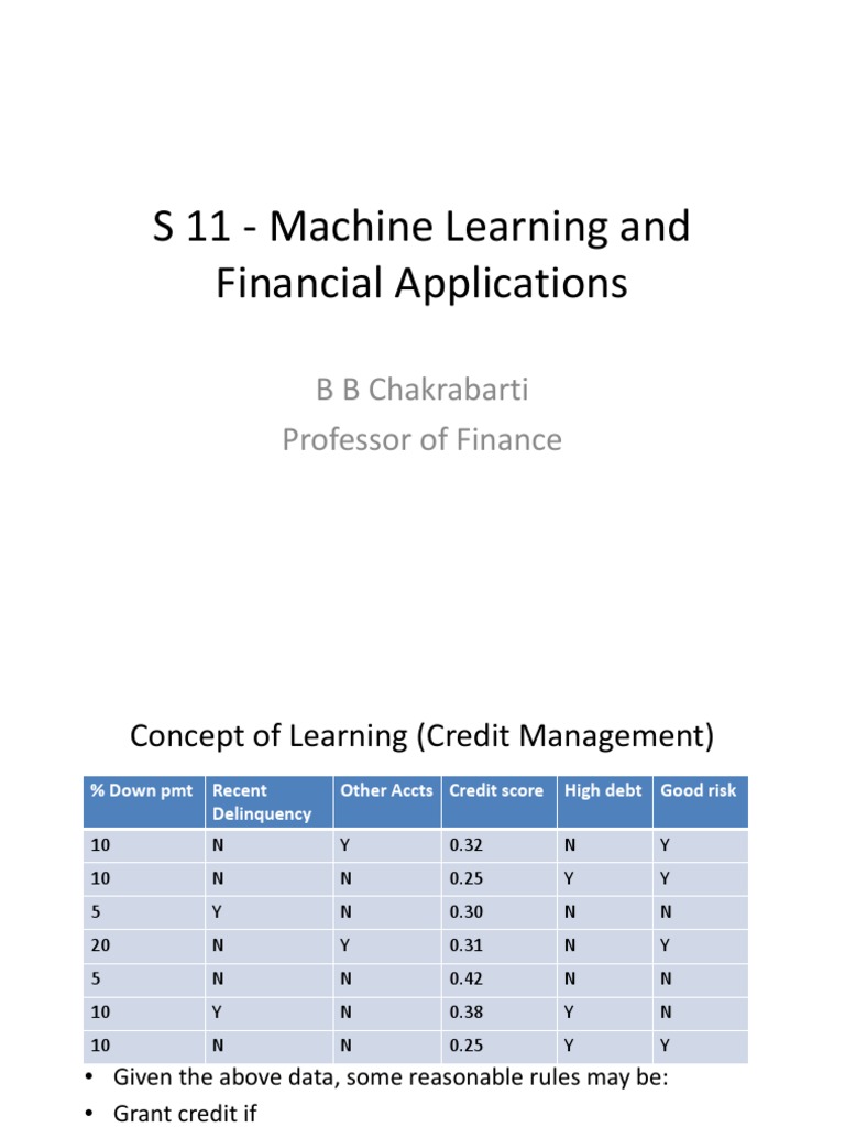 Machine Learning in Finance | PDF | Artificial Intelligence ...