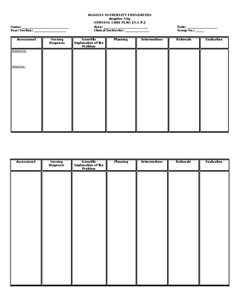 NCP Format | PDF