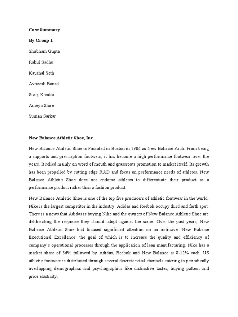 New Balance Strategy Analysis | PDF | Shoe | Sneakers