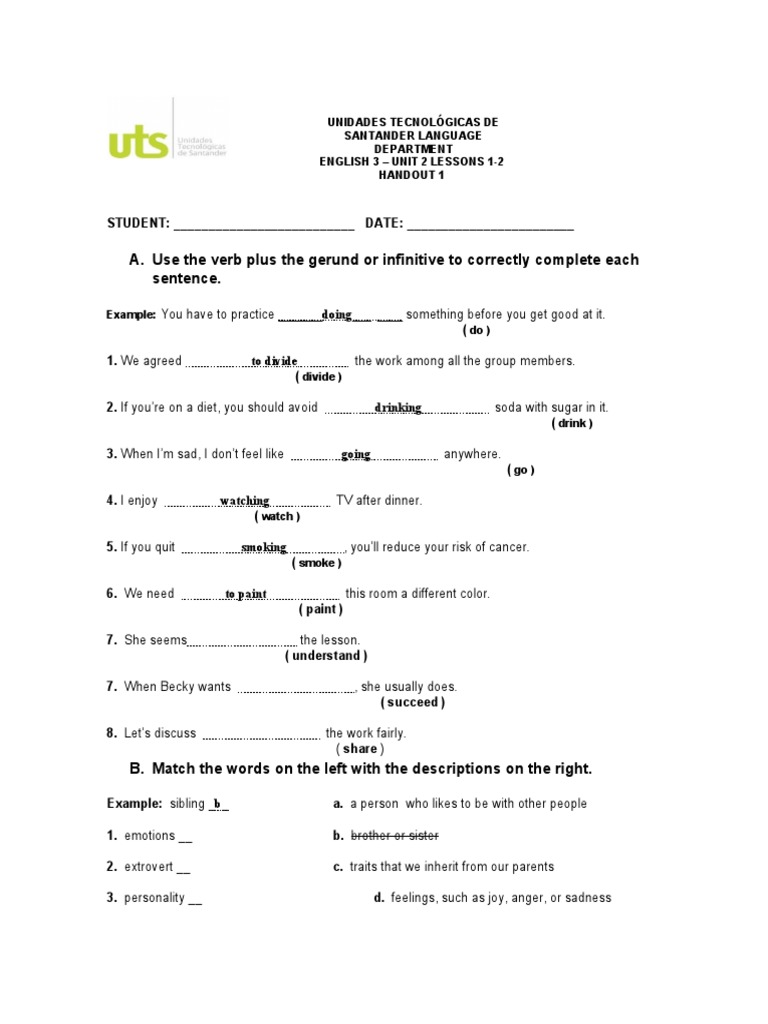 English 3 Unit 2 Lessons Handout | PDF | Metaphysics Of Mind | Neuroscience