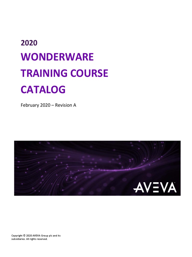 Wonderware Training Course Catalog: February 2020 - Revision A | PDF ...