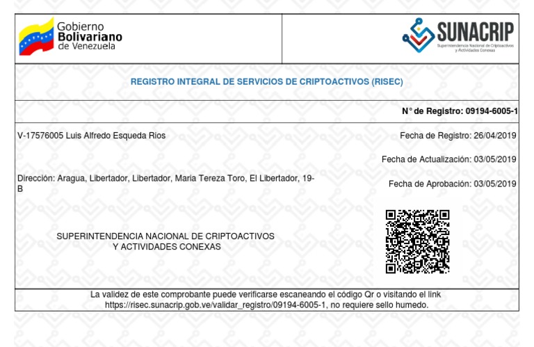 Registro RISEC Venezuela | PDF