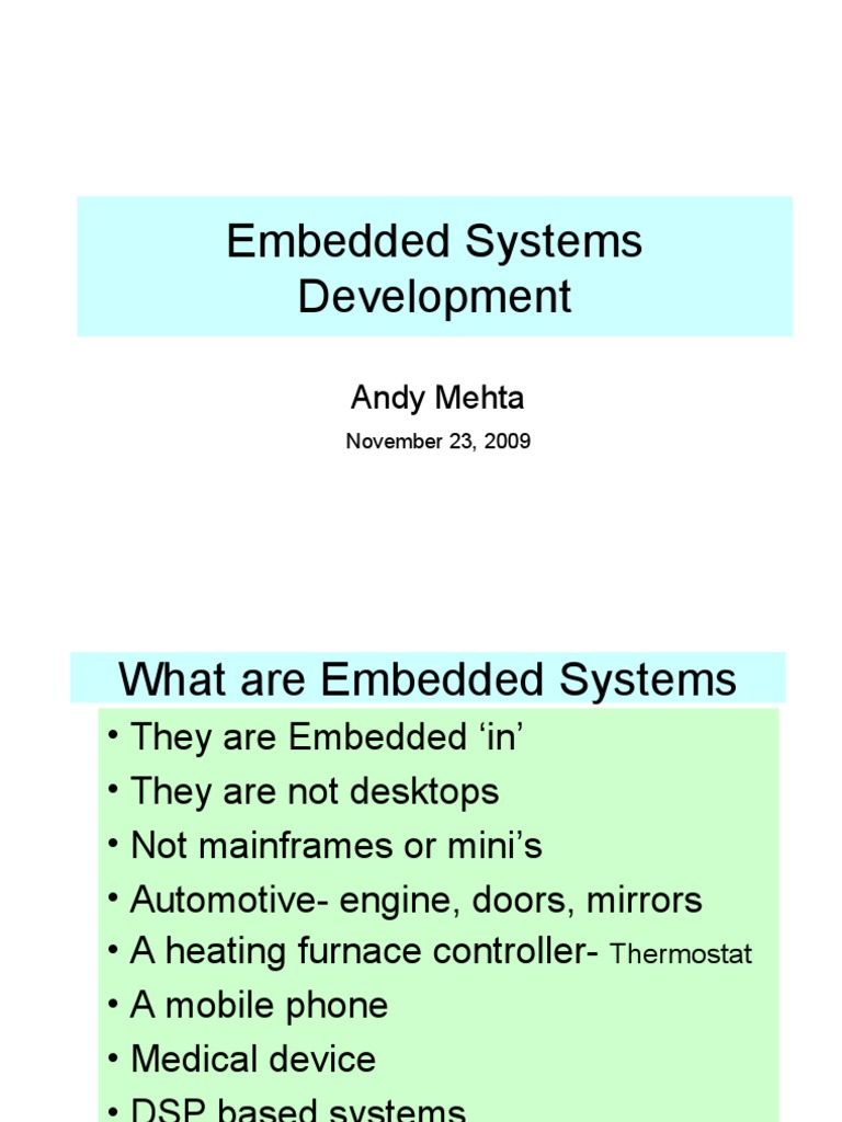 Embedded Systems Development Rev A | PDF | Microcontroller | Embedded System