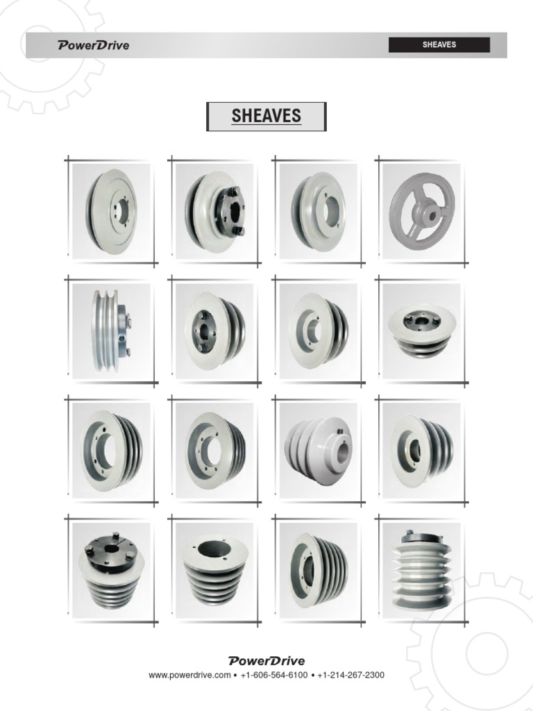 Fixed Pitch Sheaves PDF | PDF | Mechanical Engineering | Manufactured Goods