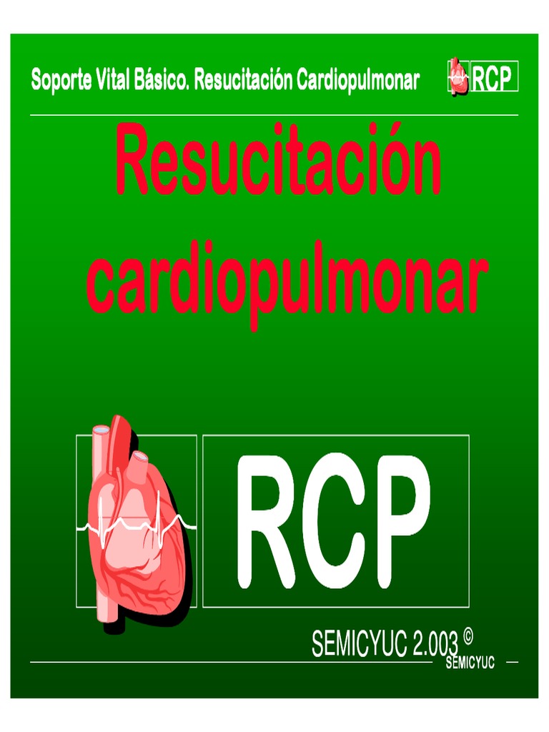 RCP Basico | PDF | Reanimación cardiopulmonar | Paro cardíaco