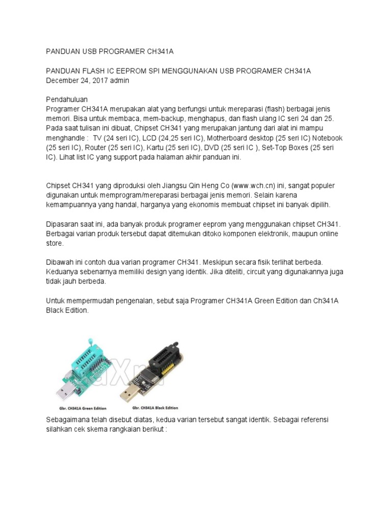 Panduan Usb Programer Ch341a | PDF