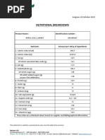 Seven Oceans Emergency Food Ration 500 G Data Sheet: Country Approval ...