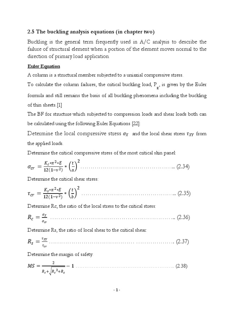 Buckling Analysis | PDF | Buckling | Stress (Mechanics)