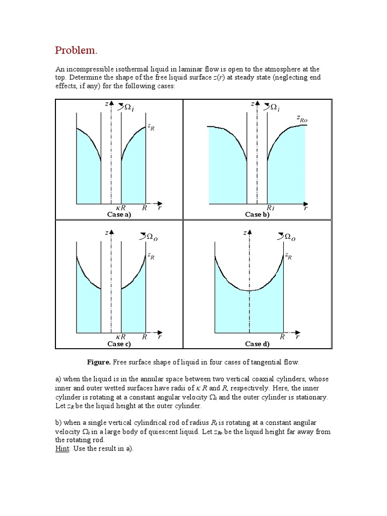 Problem.: Case A) Case B) | PDF | Rotation Around A Fixed Axis | Fluid ...