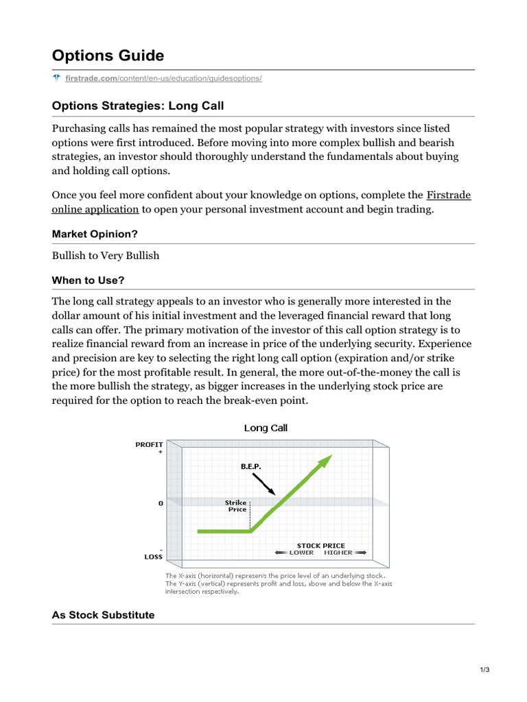 Options Guide PDF | PDF | Option (Finance) | Stocks
