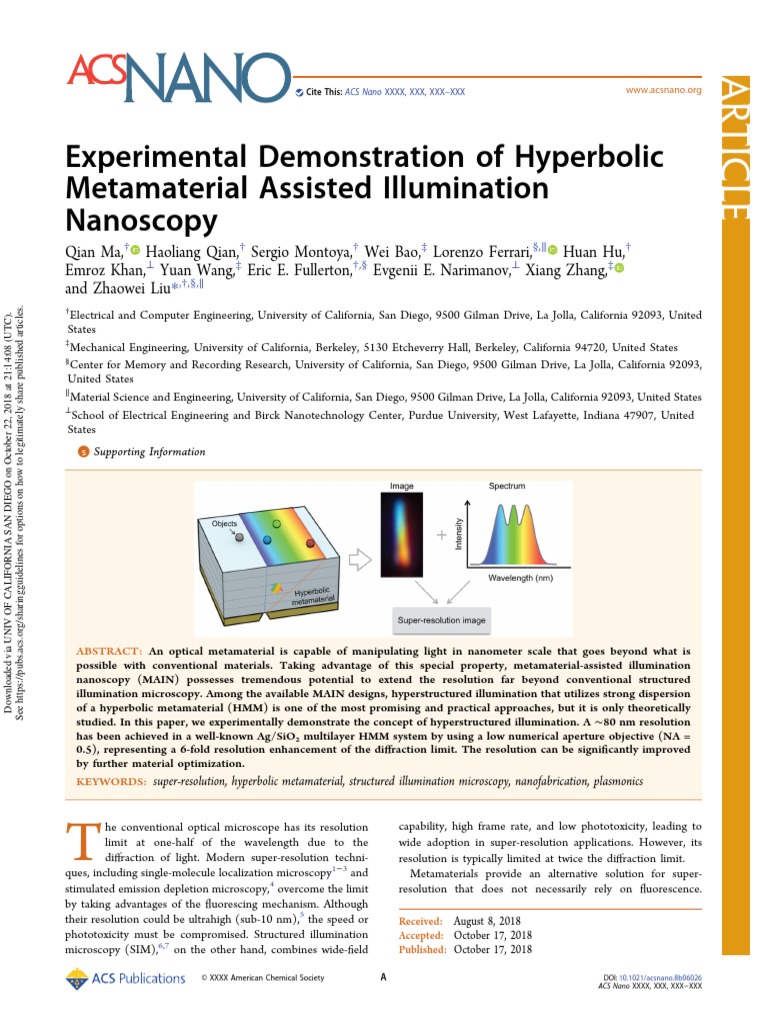 2018 - Ma Et Al. - Experimental Demonstration of Hyperbolic ...