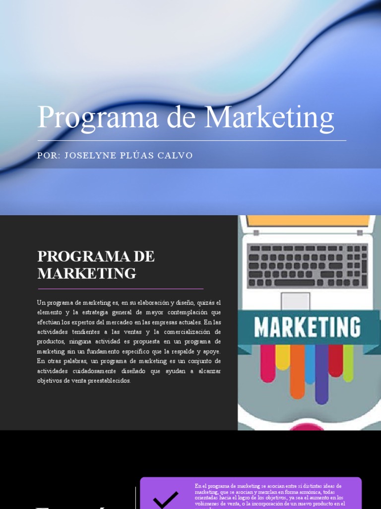 Programa de Marketing | PDF | Producto (Negocio) | Marketing