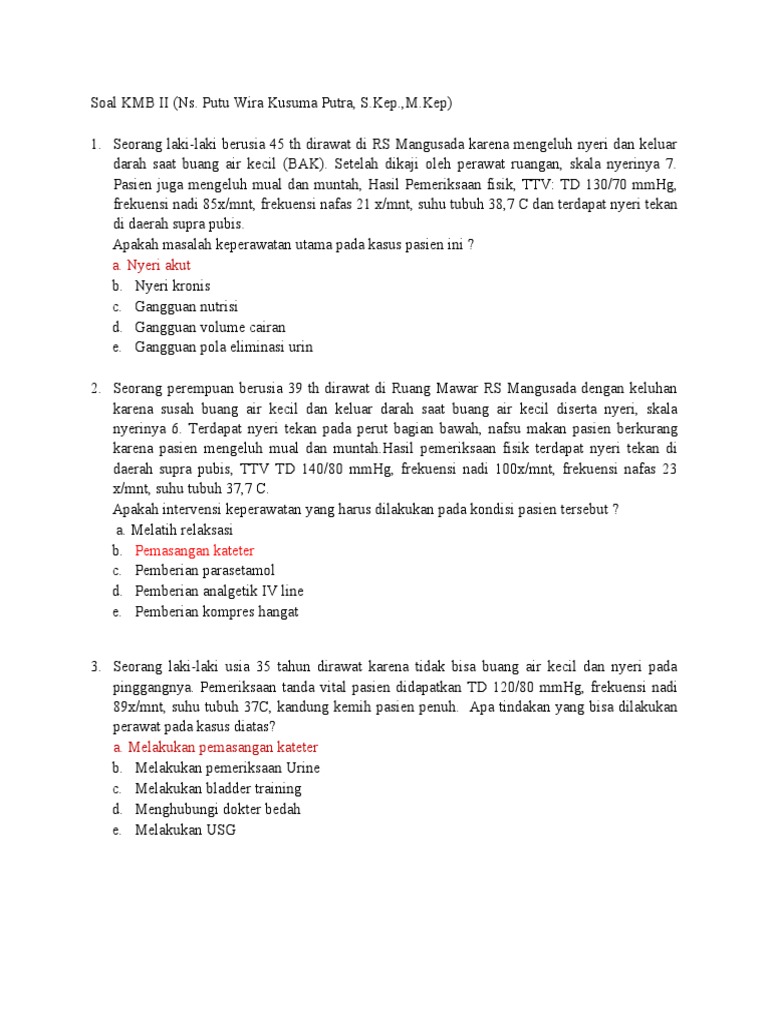 Contoh Soal KMB II | PDF