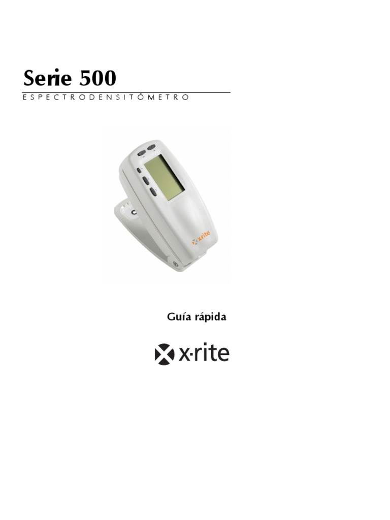 X-Rite 500 Series Guia Rapida Es | PDF | Electromagnetic Interference ...