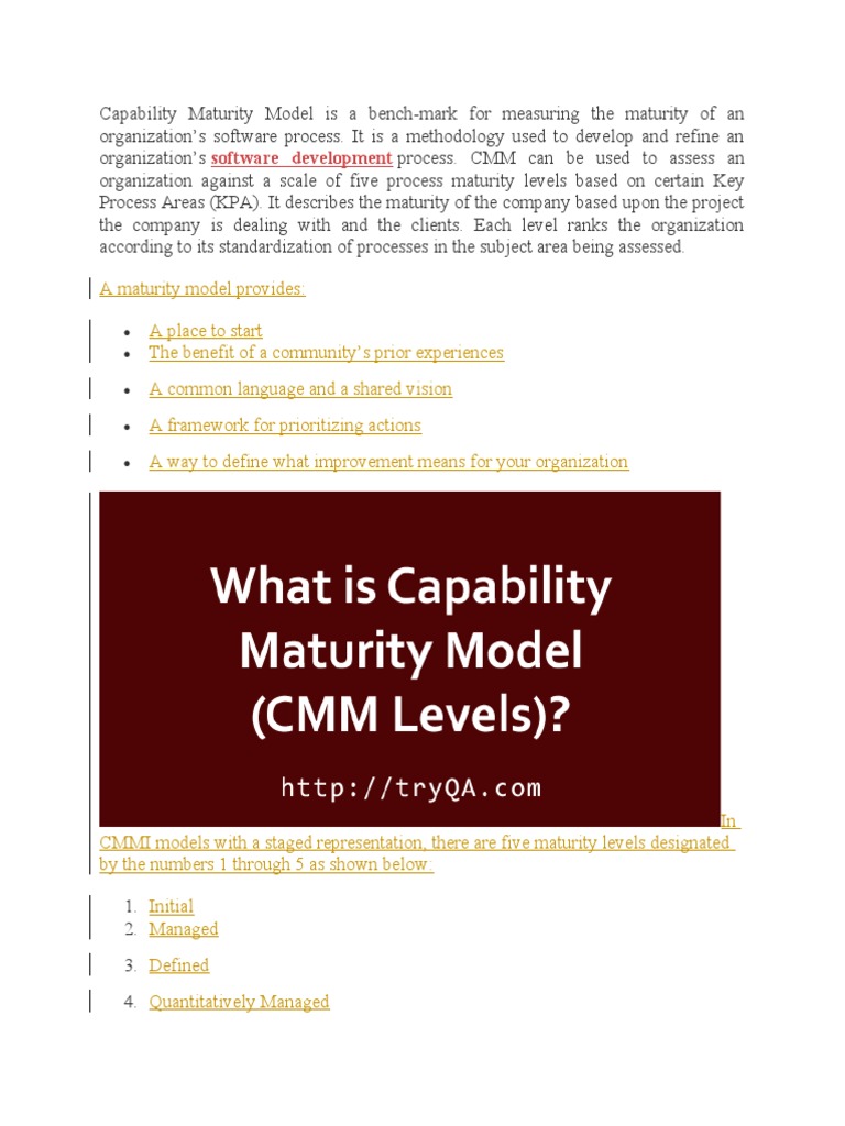 Software Process Maturity Levels Explained | PDF | Cognition | Business
