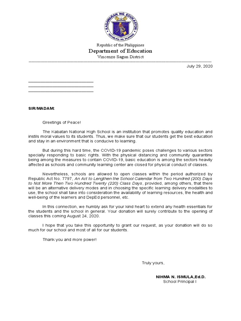 Solicitation Letter Bank | PDF