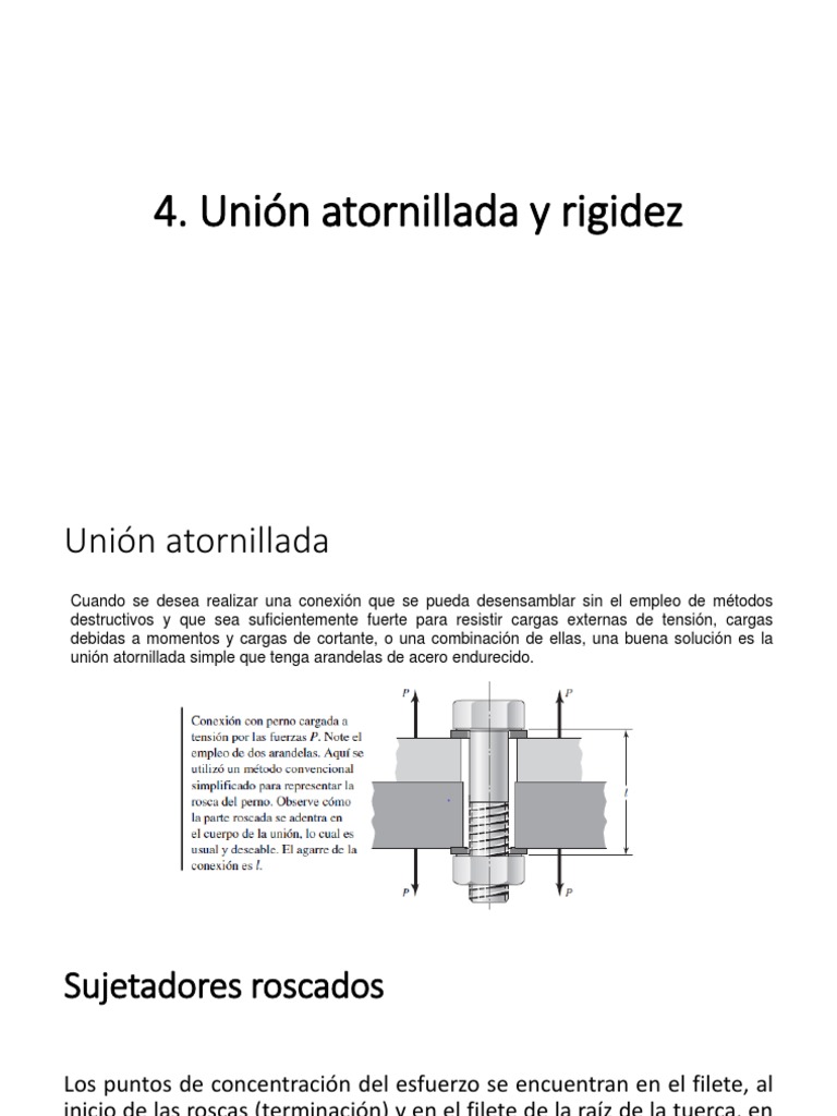 Union y Rigidez | PDF | Rigidez | Ingeniería mecánica