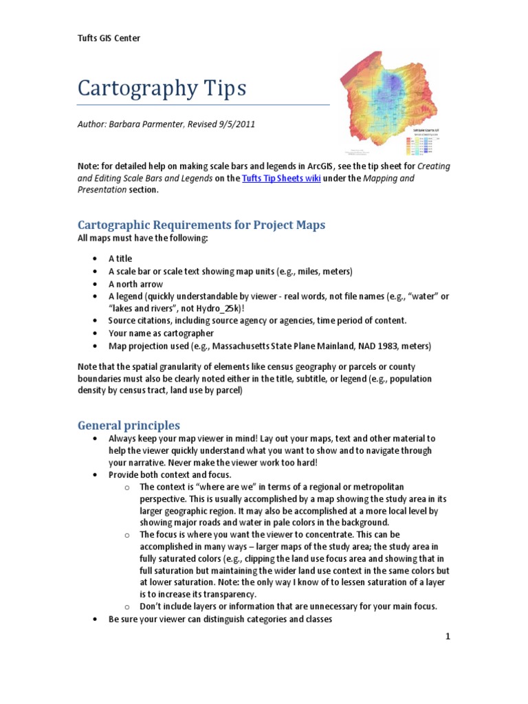 Cartography Tips: Cartographic Requirements For Project Maps | PDF ...