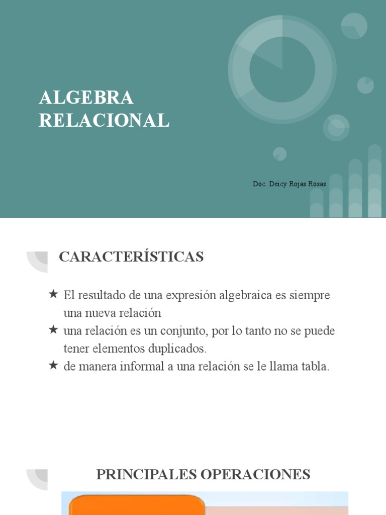 Algebra Relacional | PDF | Modelado científico | Gestión de datos