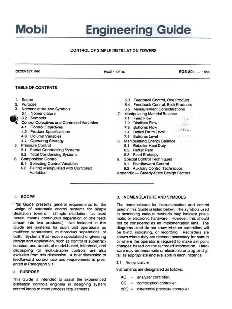 Control Strategies for Simple Distillation Towers: A Guide to Designing ...