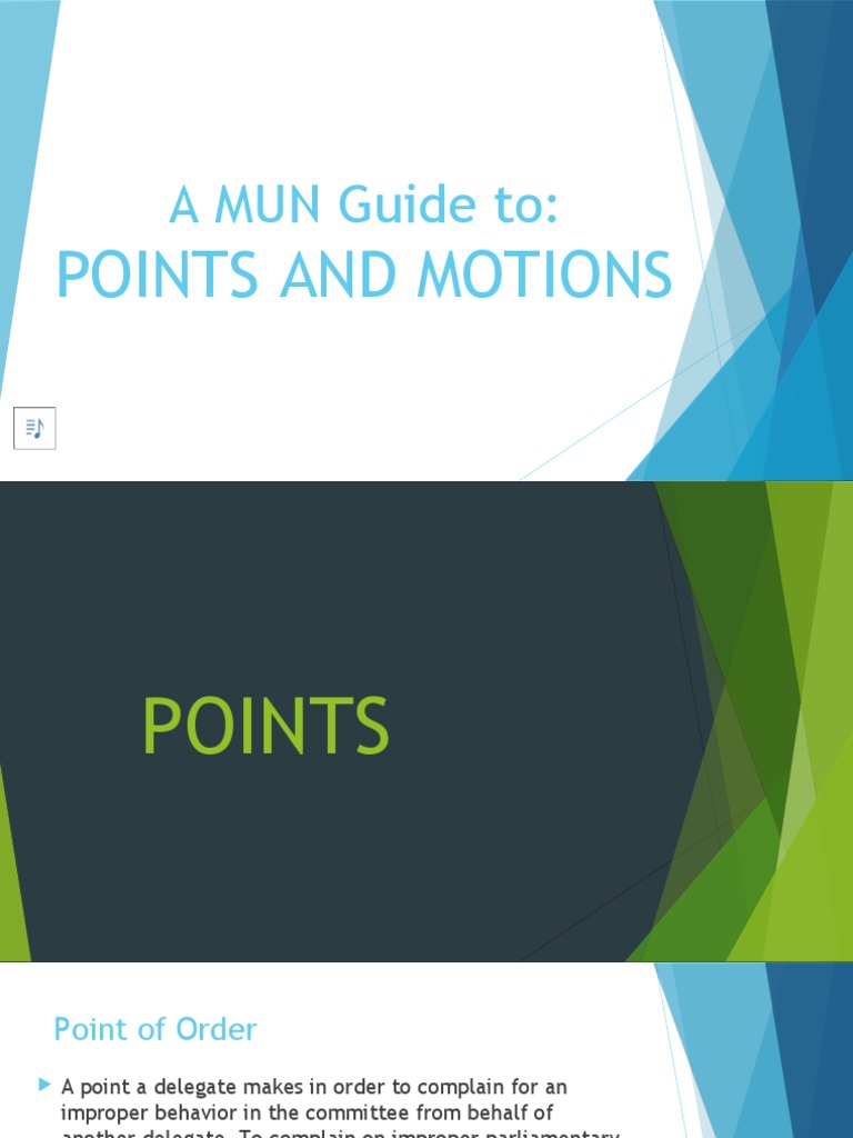 A Mun Guide To Points and Motions | PDF | Committee | Parliamentary ...