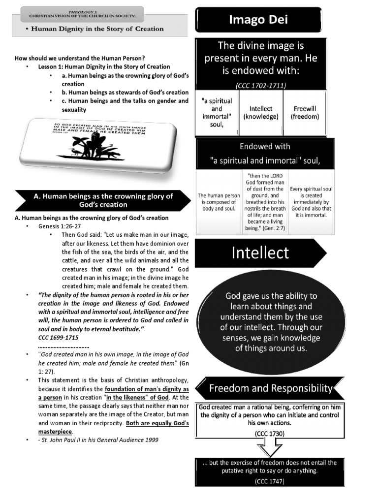 Theology 3: CHRISTIAN VISION OF THE CHURCH IN SOCIETY (1ST AND SECOND ...