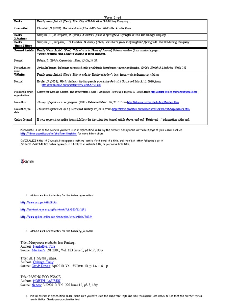 Works Cited Page - APA Only | PDF | Public Sphere | Wellness