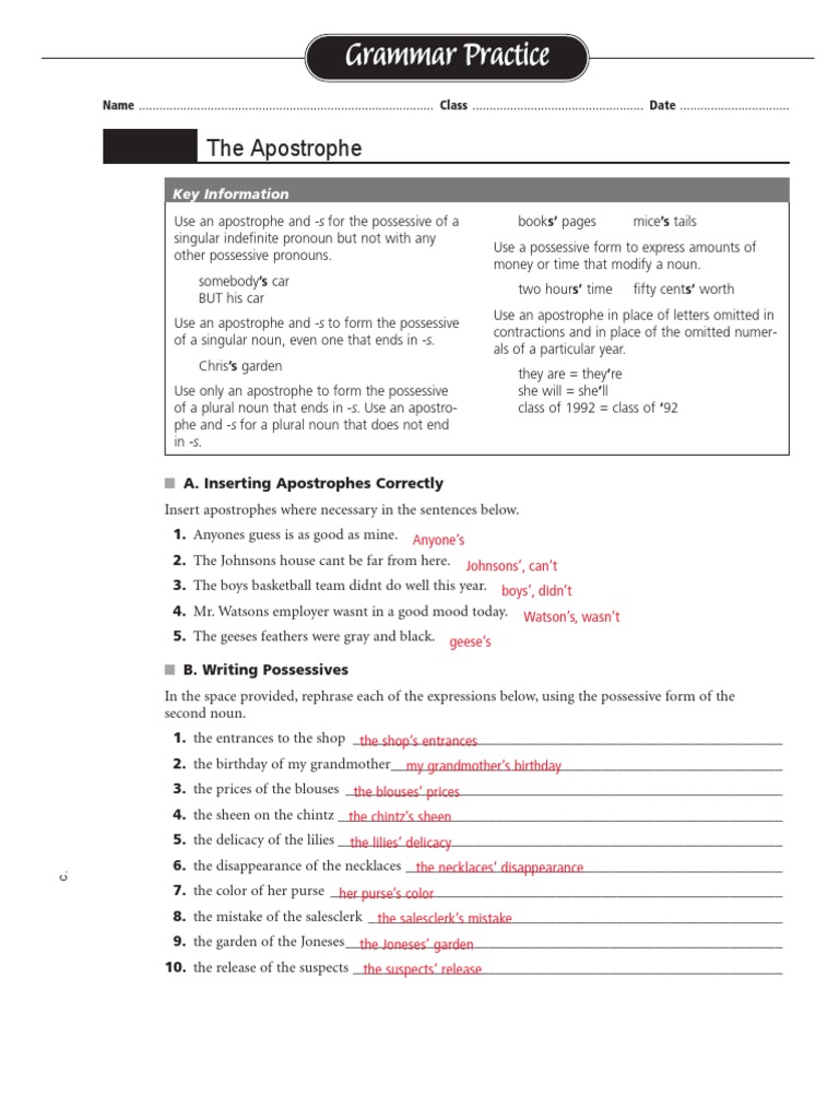 The Apostrophe and Capitalization | PDF | Linguistic Morphology | Syntax