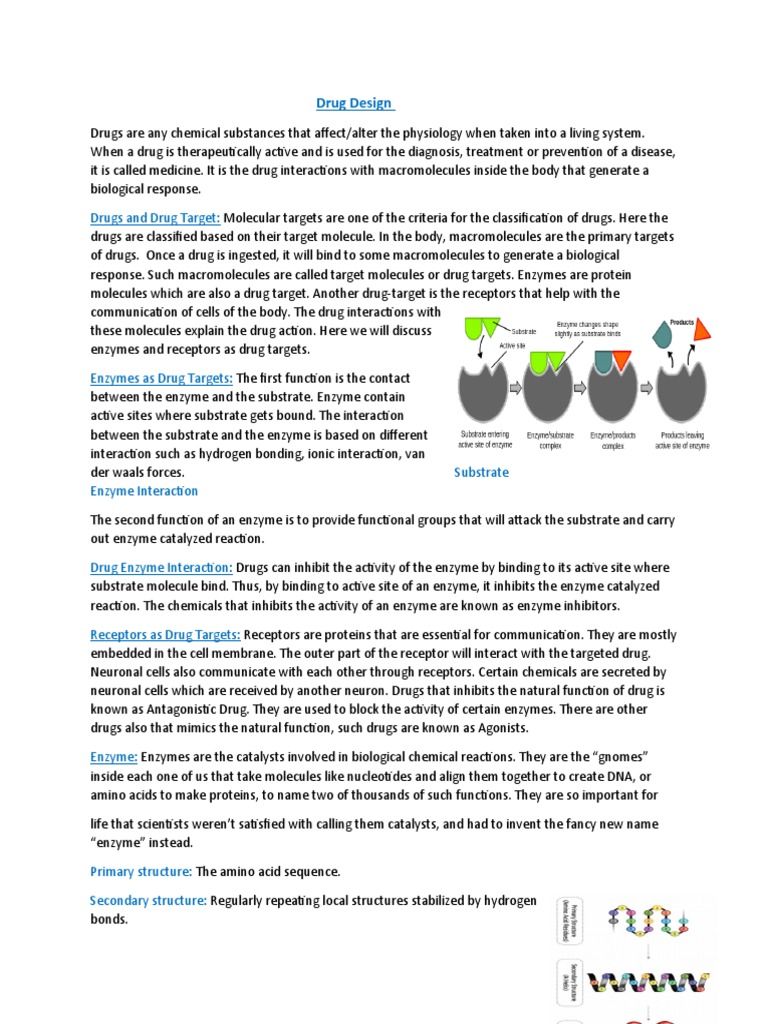 Summary of Drug Design | PDF | Drug Design | Ligand (Biochemistry)