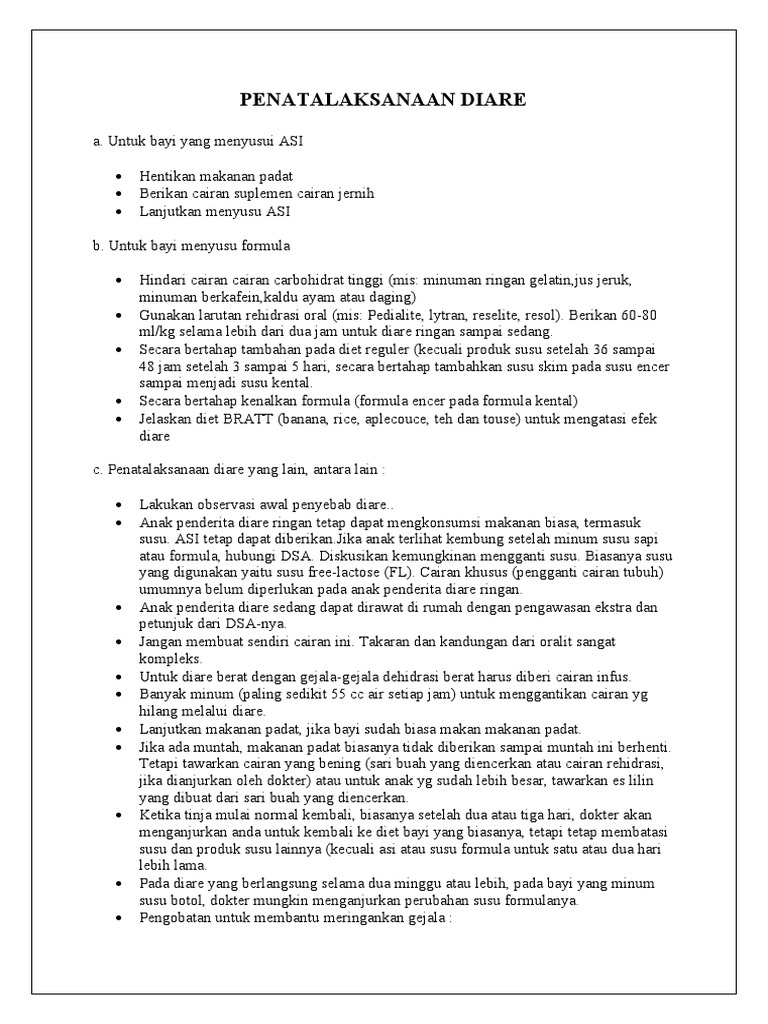 Penatalaksanaan Diare | PDF