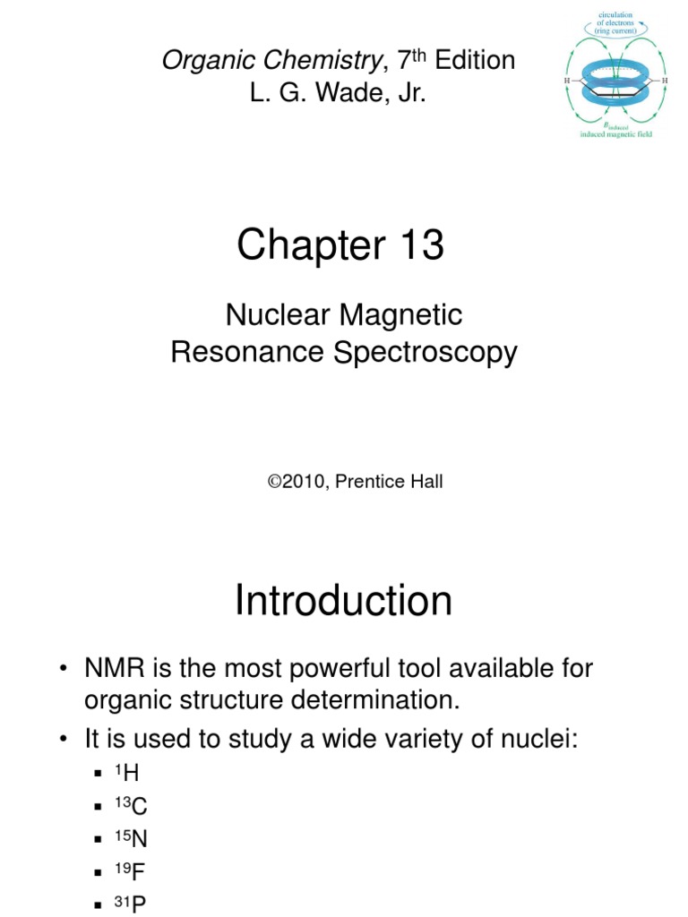 Nuclear Magnetic Resonance Spectroscopy: Organic Chemistry, 7 | PDF ...