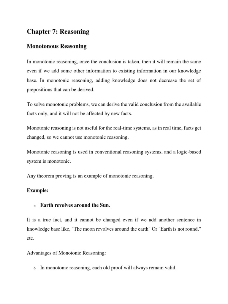 Chapter 7: Reasoning | PDF | Bayesian Inference | Reason