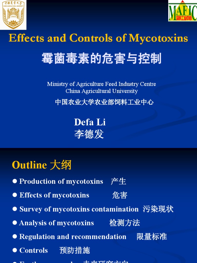 Mycotoxins Pdf – Mykotoxine In Lebensmitteln – IAHPB