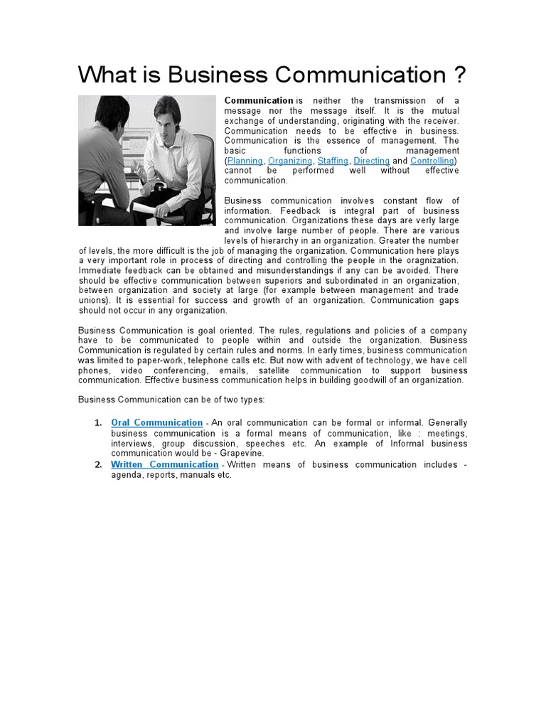 Understanding Business Communication Essentials | PDF ...