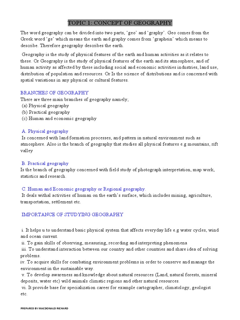 Geography Basics for Students | PDF | Science & Mathematics