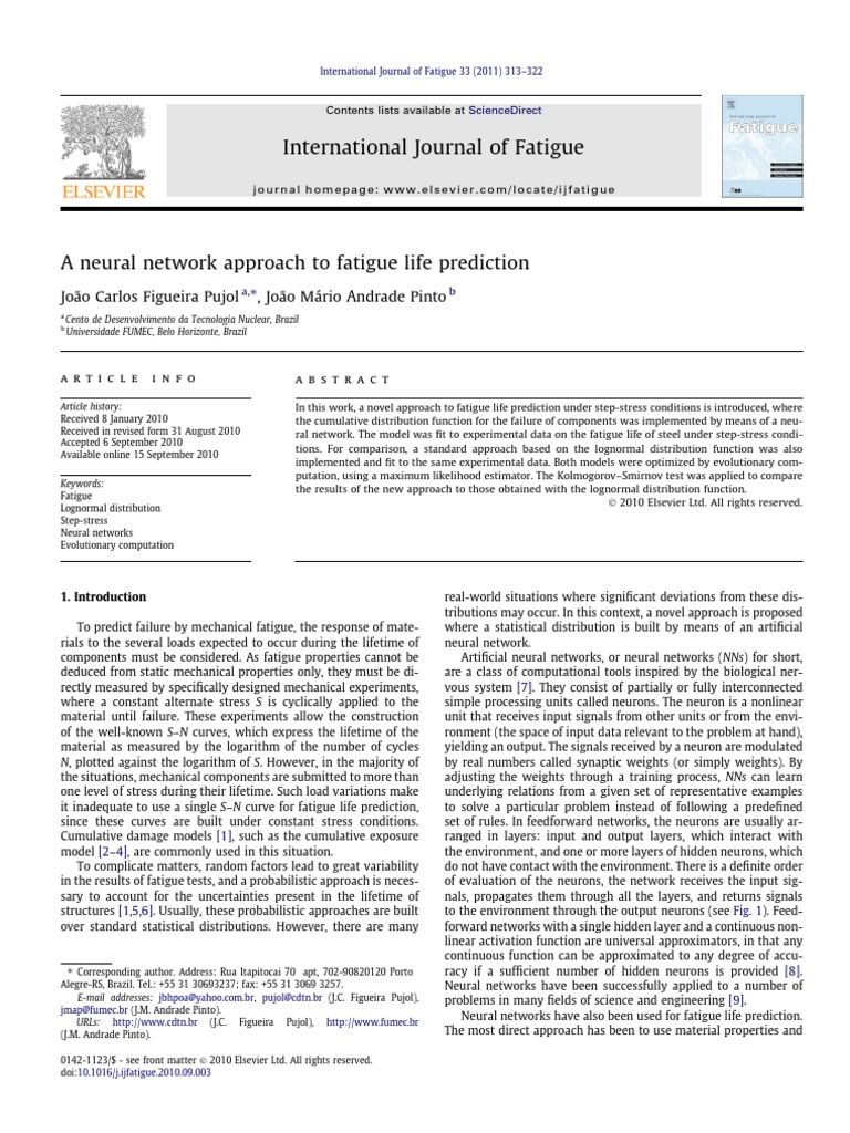 Journal of Fatigue, Neural Networks | PDF | Strength Of Materials ...