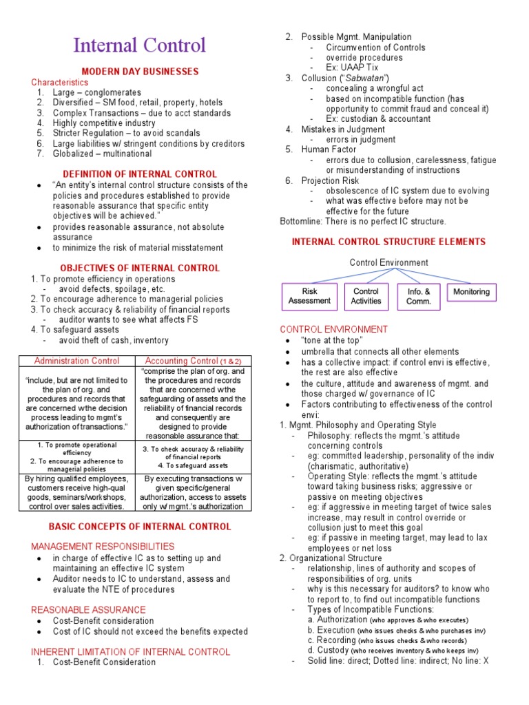 Lesson 6 - Internal Controls | PDF | Internal Control | Audit