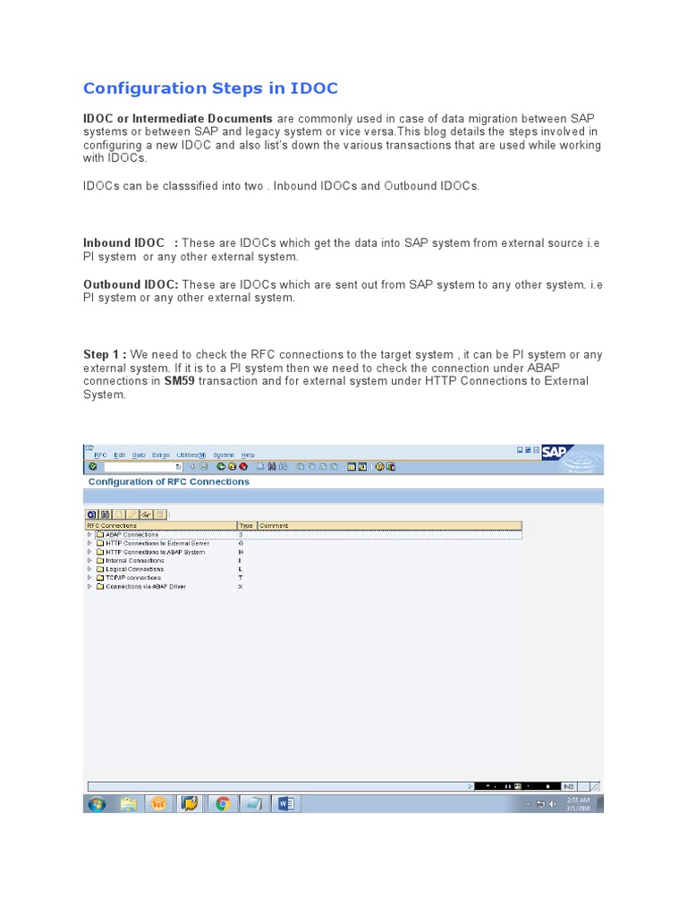 IDOC-Basics-Configuration Steps in IDOC | PDF | Computer Programming | Computer Data