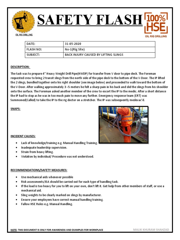 Safety Flash No-1 | PDF