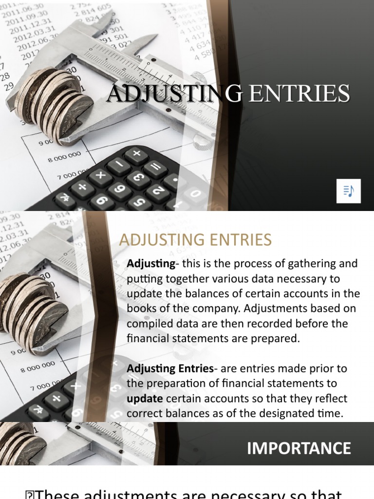 Adjusting Entries | PDF | Deferral | Accrual