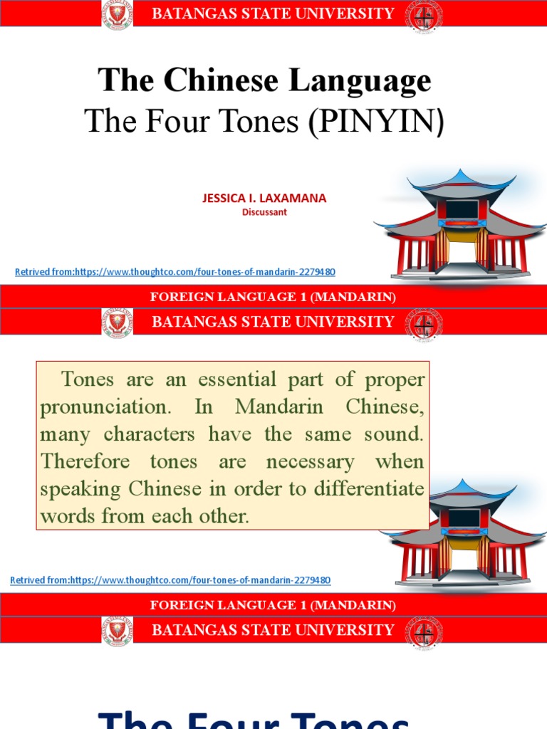 The Chinese Language: The Four Tones (PINYIN) | PDF | Pinyin | Tone ...