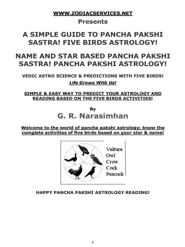 A Simplified Pancha Pakshi | PDF | Astrology | Luck