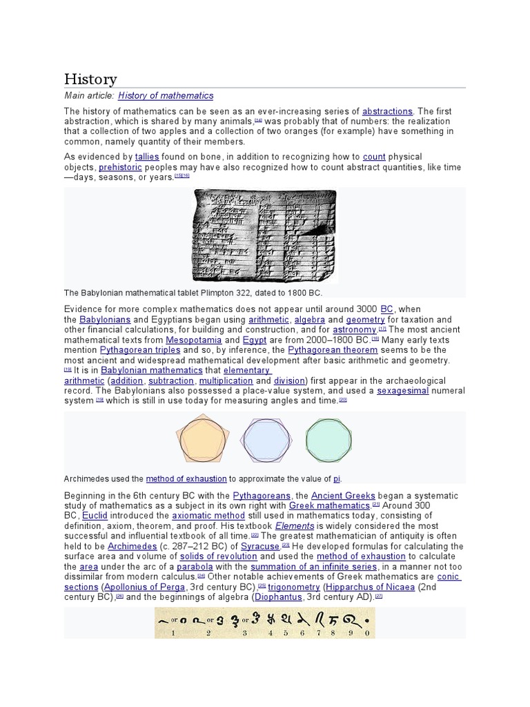 History of Mathematics | PDF | Teaching Mathematics | Science