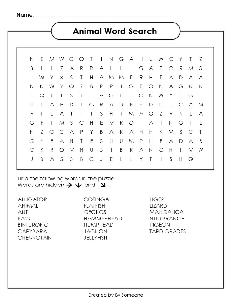 Word Search - by Nick | PDF