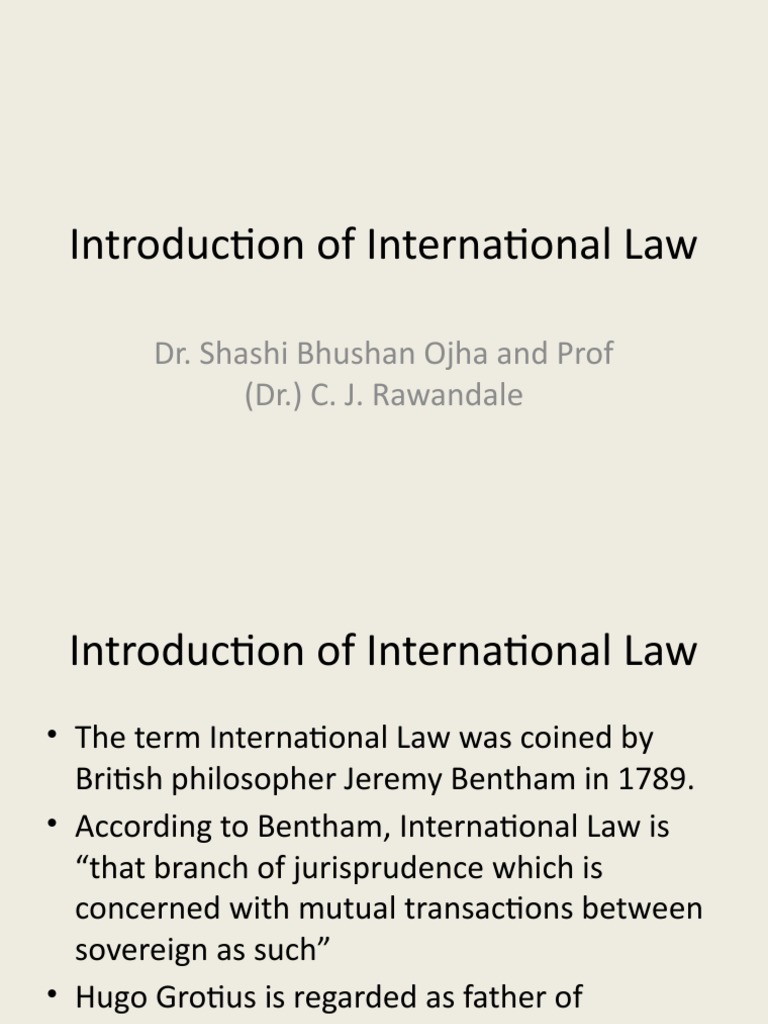 Introduction of International Law | PDF | International Law | Jurisprudence
