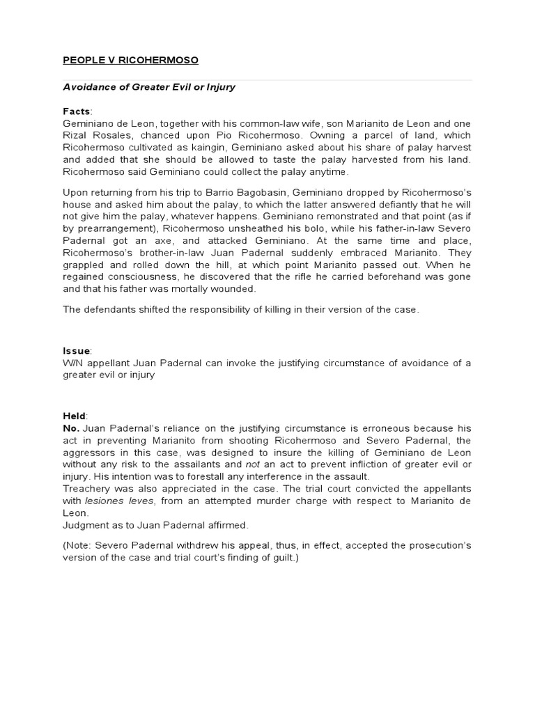 People V Ricohermoso | PDF