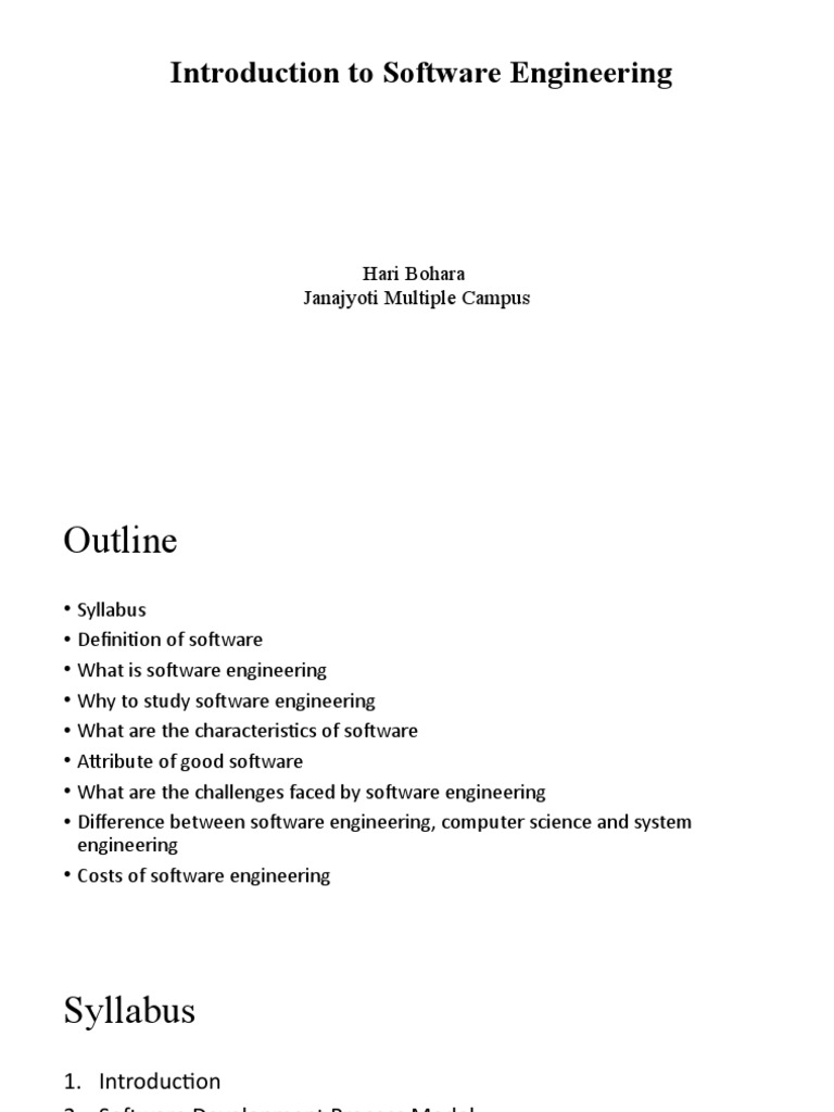 Chapter1 Introduction | PDF | Software Engineering | Software